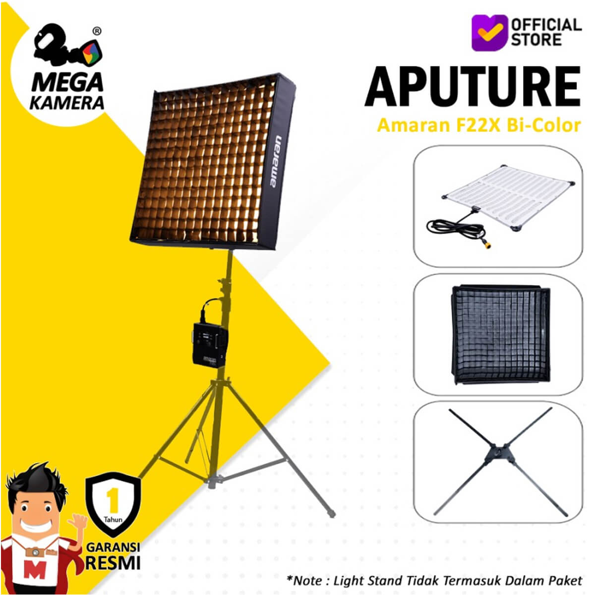 Aputure Amaran F22x Bi-Color LED Mat Flexible Lighting (V-Mount 2 x 2 ...