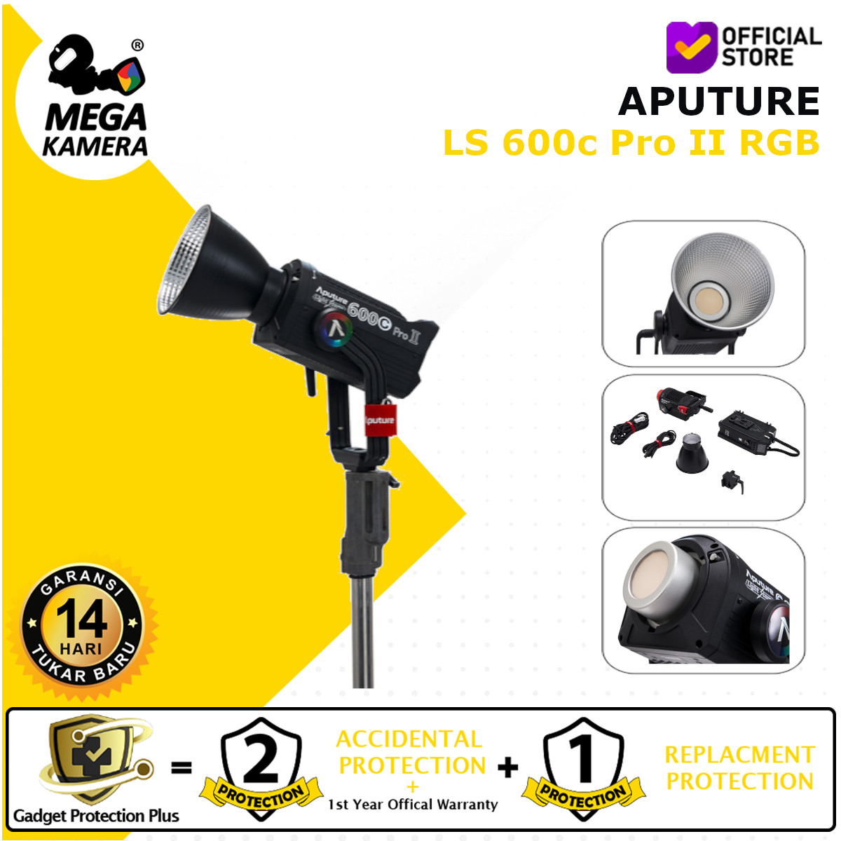 Aputure LS 600c Pro II RGB LED Monolight (V-Mount) – Megakamera.com