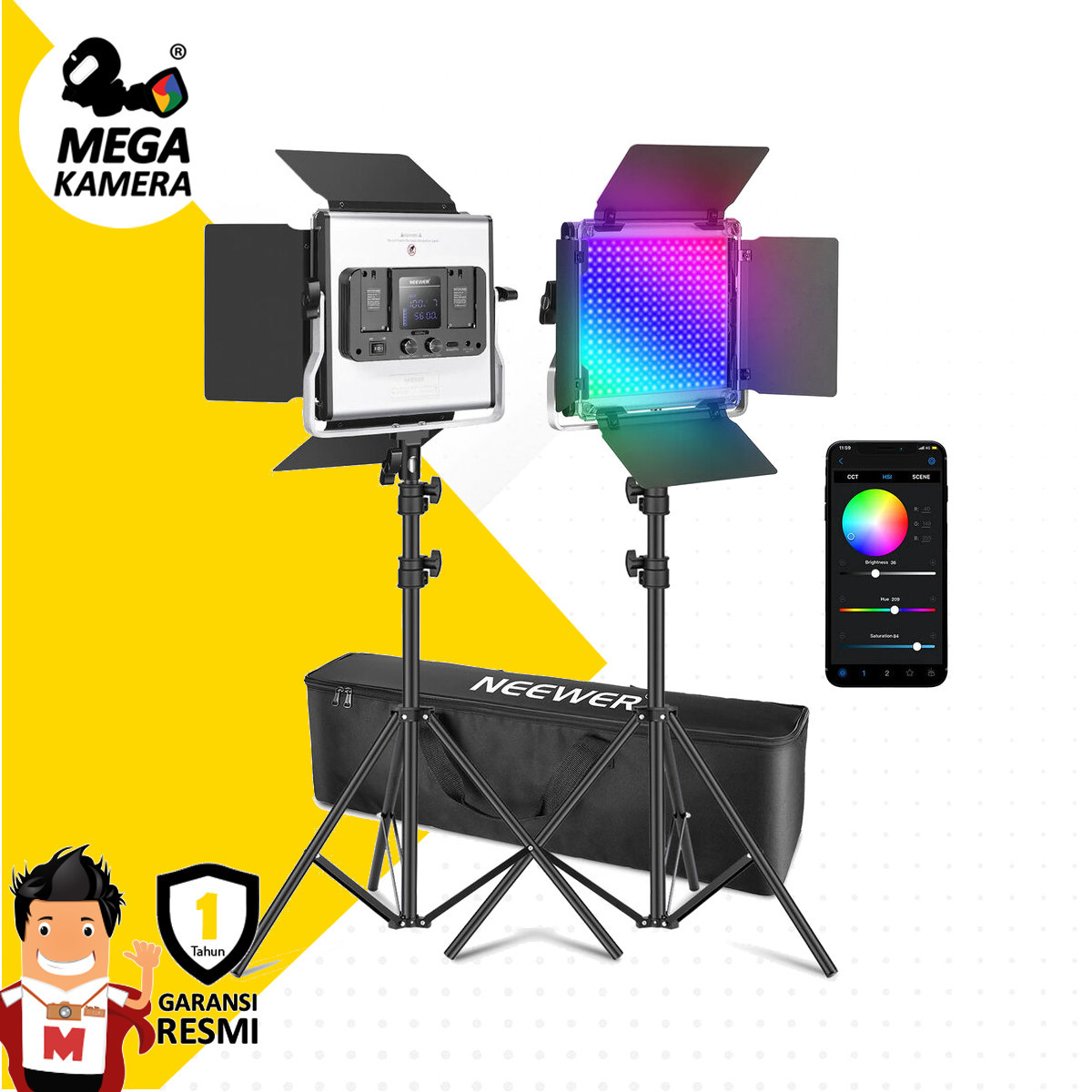 Neewer Upgraded RGB 660 PRO II LED Video Light Kit (2-Pack ...
